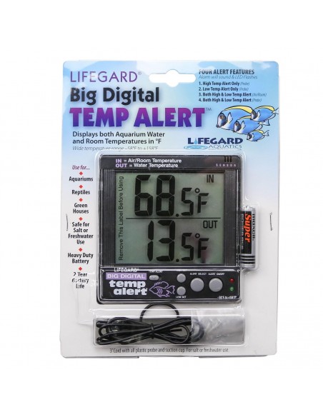 LifeGard Large Digital Clock / Thermometer