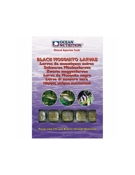 Ocean Nutrition Black Mosquito Larvae cube tray 100 gr