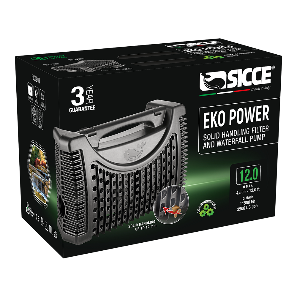 Sicce Eko Power Solid Handling Filter & Waterfall Pump 12000 l/h