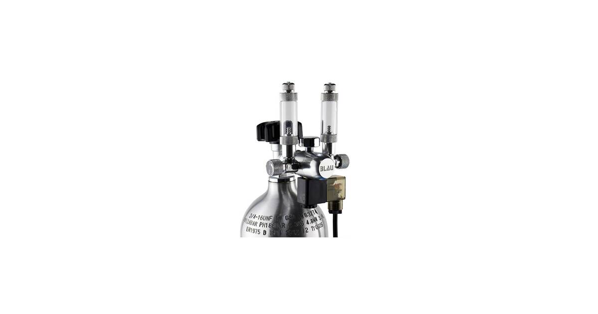 Blau DUAL Compact Regulator with electronic valve & bubble counter