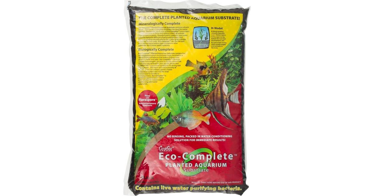 CaribSea Eco Complete Planted Aquarium Substrate Black 0.25-7mm 9kg